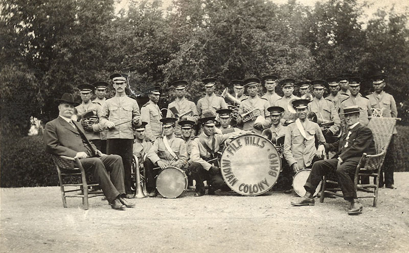 [File Hills Colony Band : Image of a brass band in uniform.] – The ...