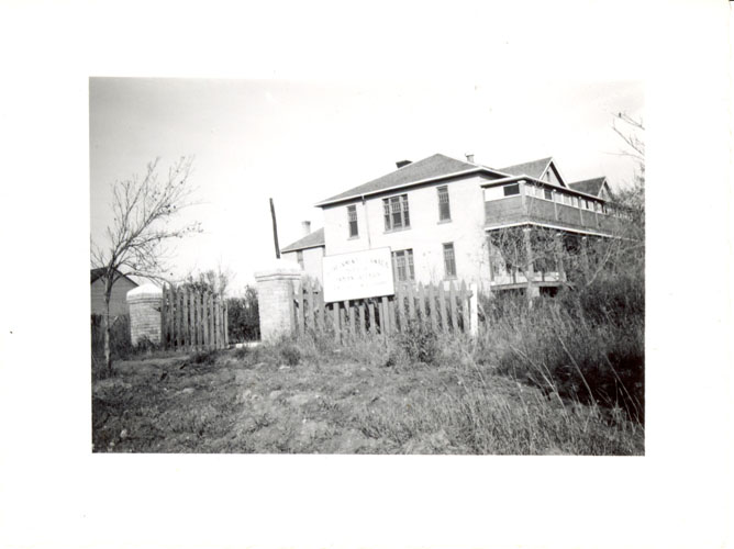 [Entrance to File Hills Residential School, Balcarres, Saskatchewan ...